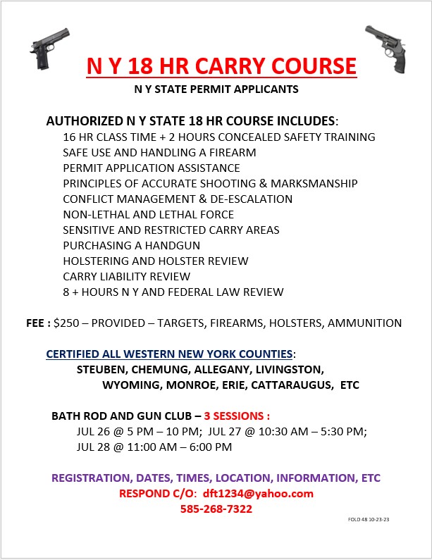 18 Hour New York Required Concealed Carry Permit Course - DeltaFirearmsTraining